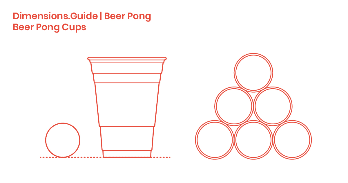 Beer Pong Cups Dimensions & Drawings | Dimensions.com