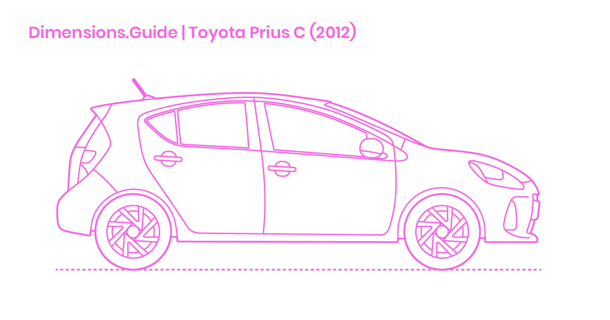 Toyota Prius C (2012) Dimensions & Drawings | Dimensions.com