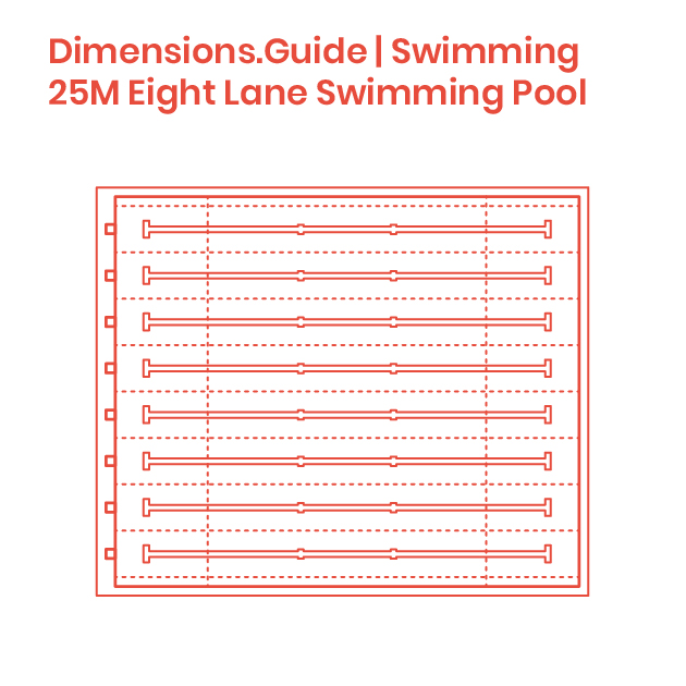 25m Eight Lane Swimming Pool Dimensions & Drawings | Dimensions.com