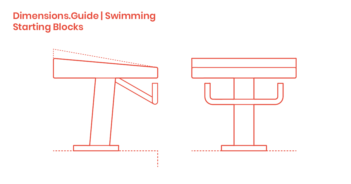 Swimming Starting Blocks Dimensions & Drawings | Dimensions.com