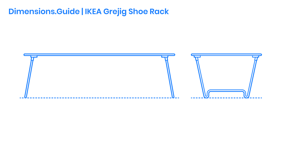 IKEA Grejig Shoe Rack Dimensions & Drawings | Dimensions.com