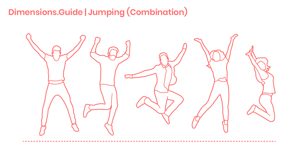 People Jumping - Combination Dimensions & Drawings | Dimensions.com