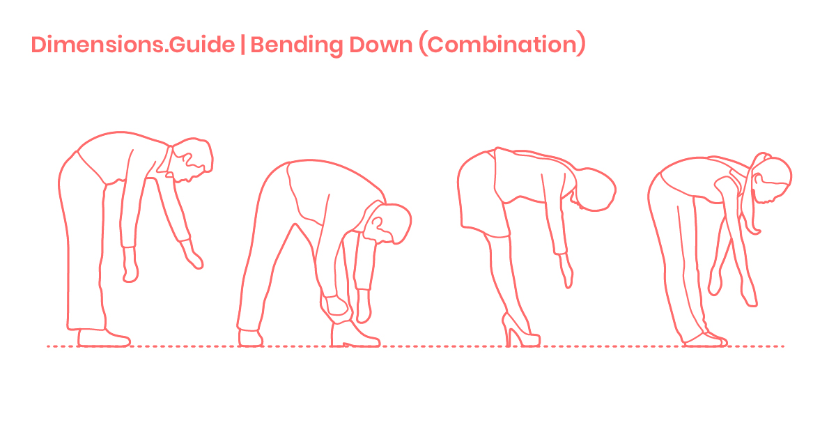 People Bending Down - Combination (Side) Dimensions & Drawings ...