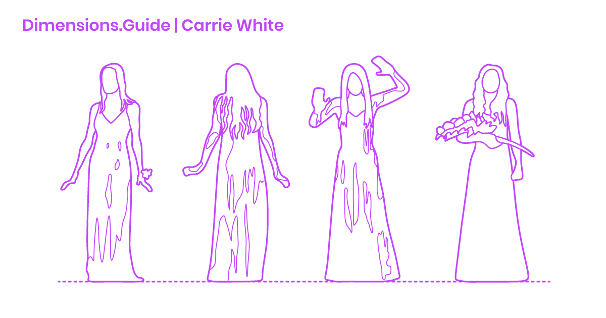 Carrie White Dimensions & Drawings | Dimensions.com