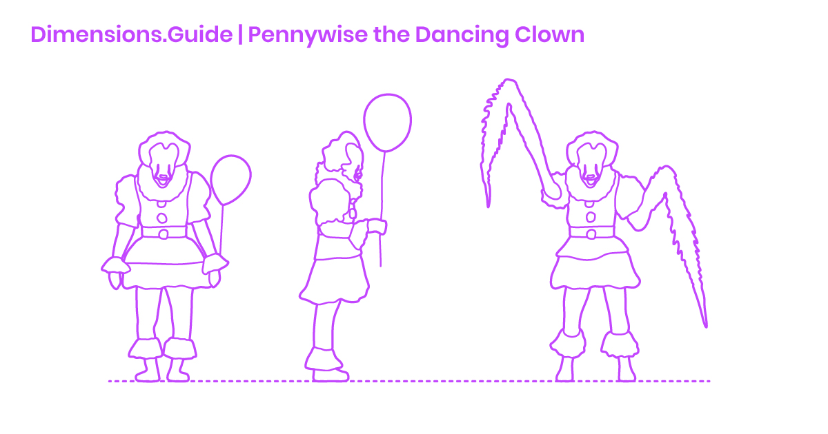 Pennywise the Dancing Clown Dimensions & Drawings | Dimensions.com