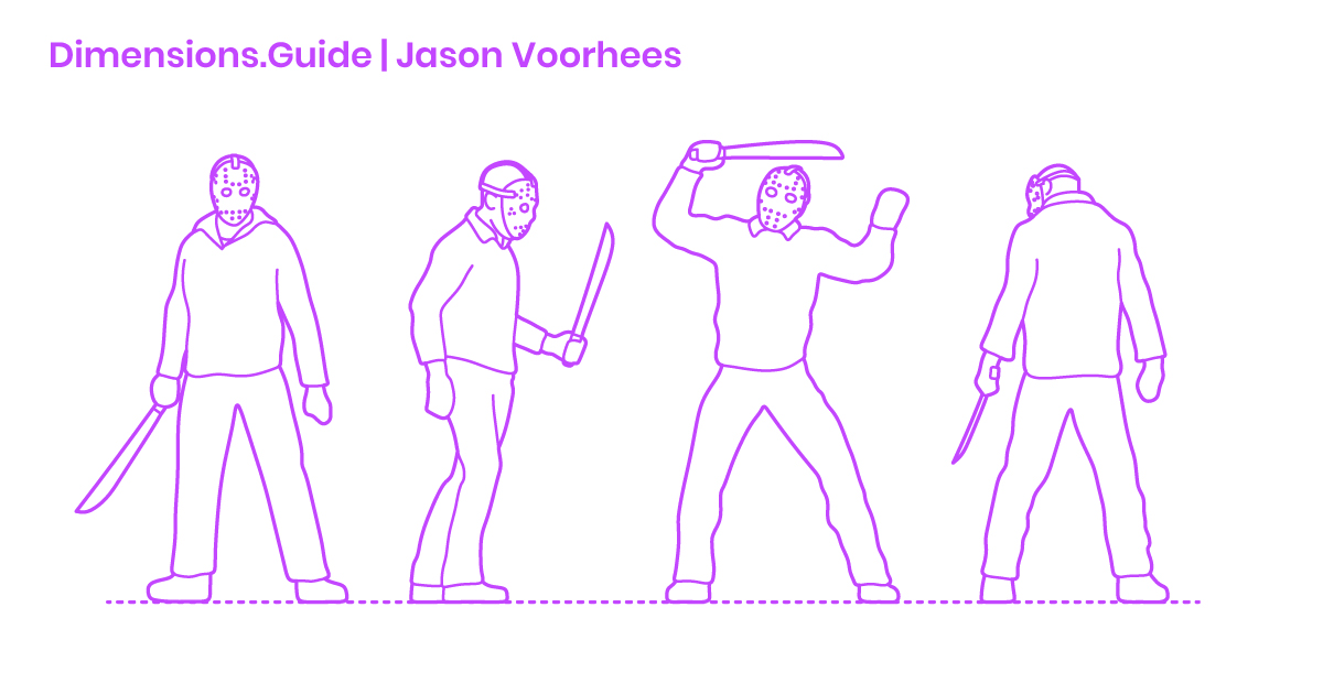 Jason Voorhees Dimensions & Drawings | Dimensions.com