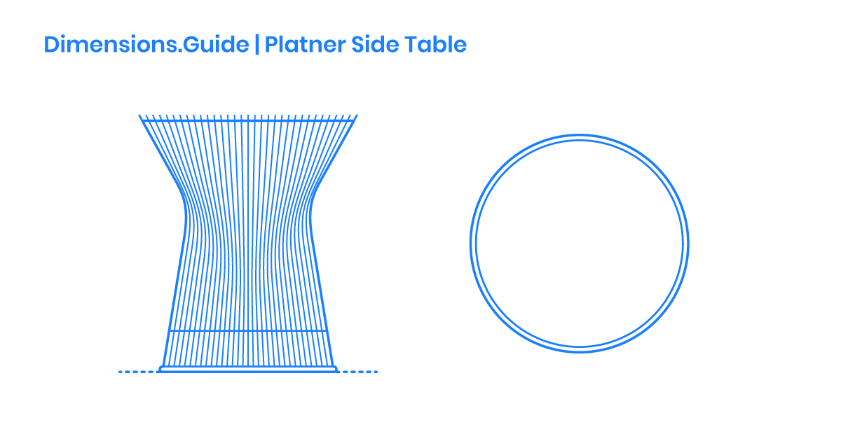 Platner Side Table Dimensions & Drawings | Dimensions.com