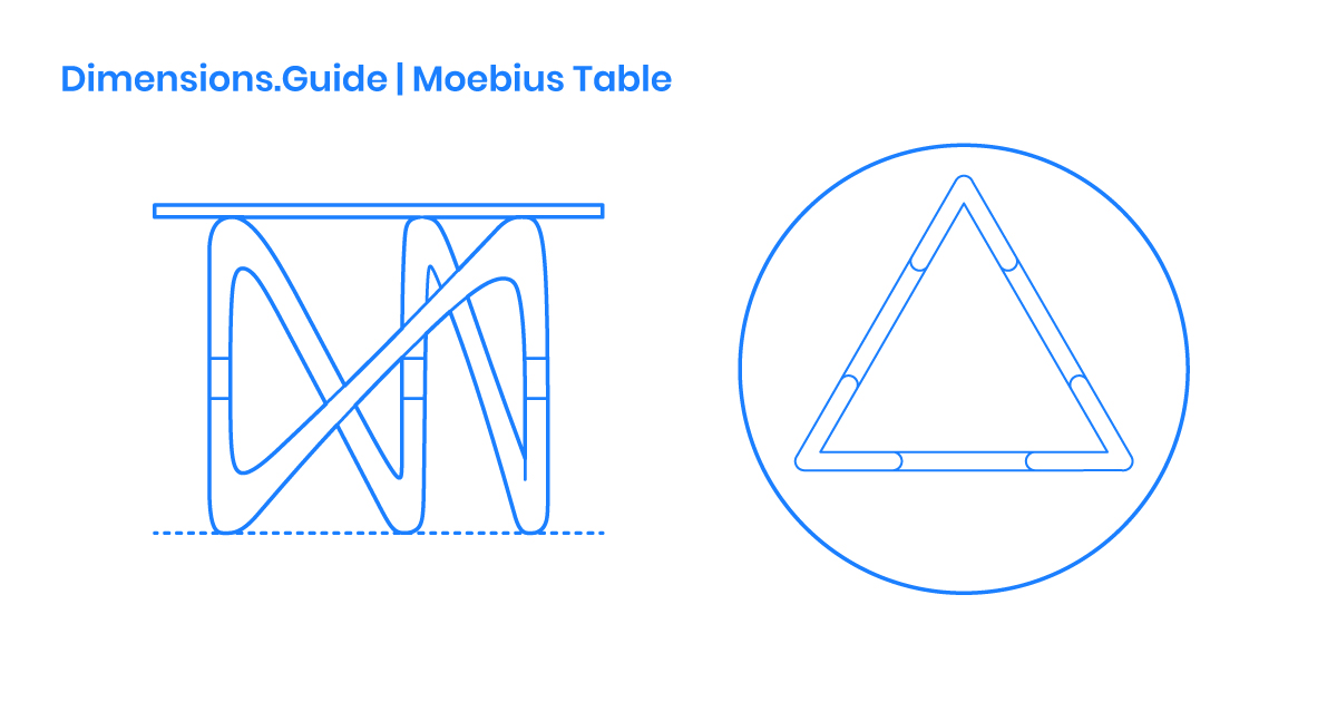 Moebius Table Dimensions & Drawings | Dimensions.com