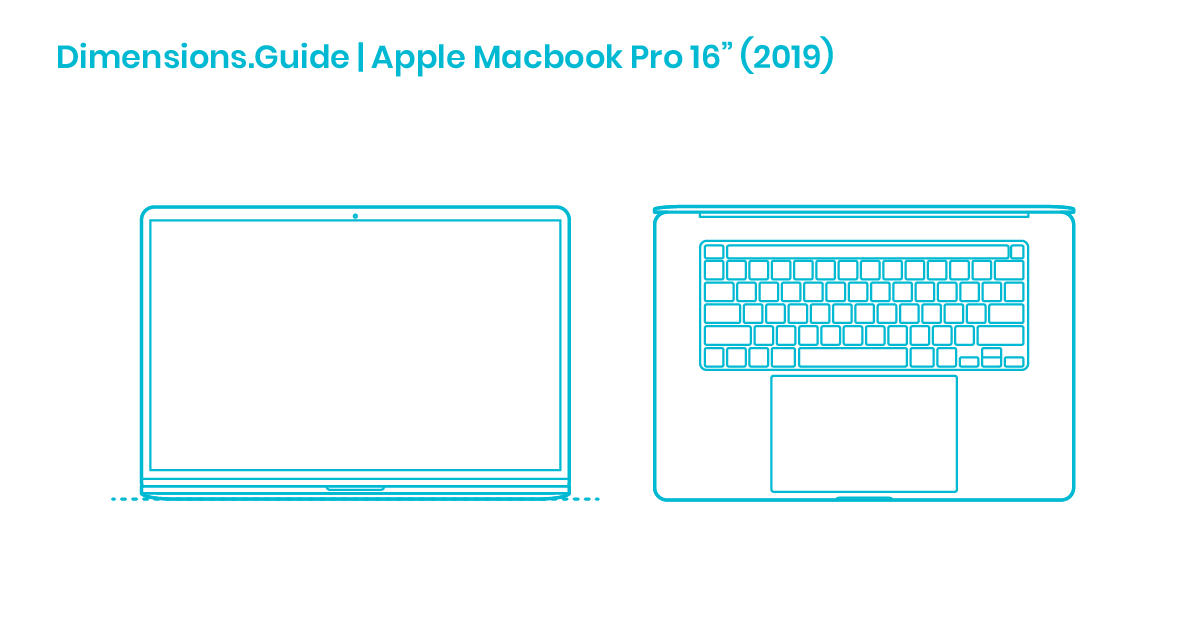 Apple MacBook Pro - 16" (5th Gen) Dimensions & Drawings | Dimensions.com