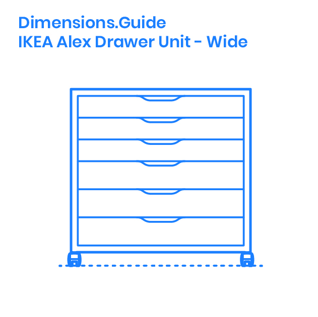 IKEA Alex Drawer Unit - Wide Dimensions & Drawings | Dimensions.com