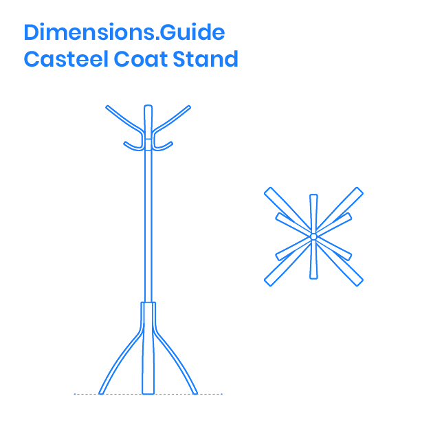 Casteel Coat Stand Dimensions & Drawings | Dimensions.com