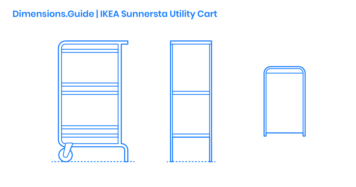 IKEA Sunnersta Utility Cart Dimensions & Drawings | Dimensions.com