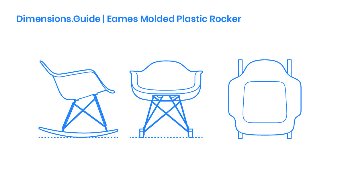 Eames Molded Plastic Rocker Dimensions & Drawings | Dimensions.com