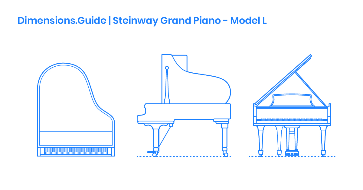 Steinway Grand Piano - Model L Dimensions & Drawings | Dimensions.com