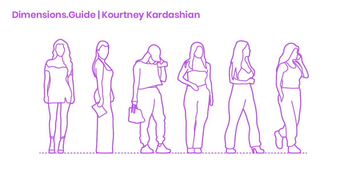 Kourtney Kardashian Dimensions & Drawings | Dimensions.com