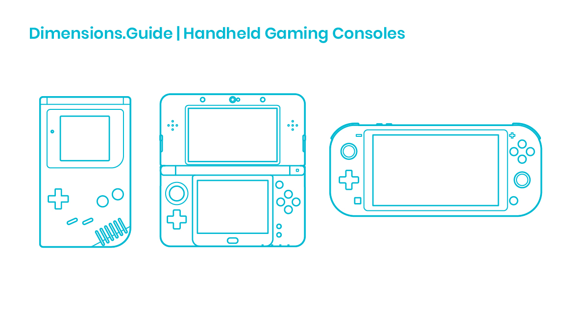 Handheld Game Consoles Dimensions & Drawings | Dimensions.com