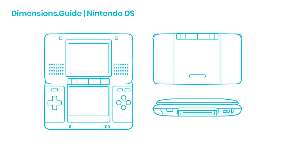 Nintendo DS Dimensions & Drawings | Dimensions.com