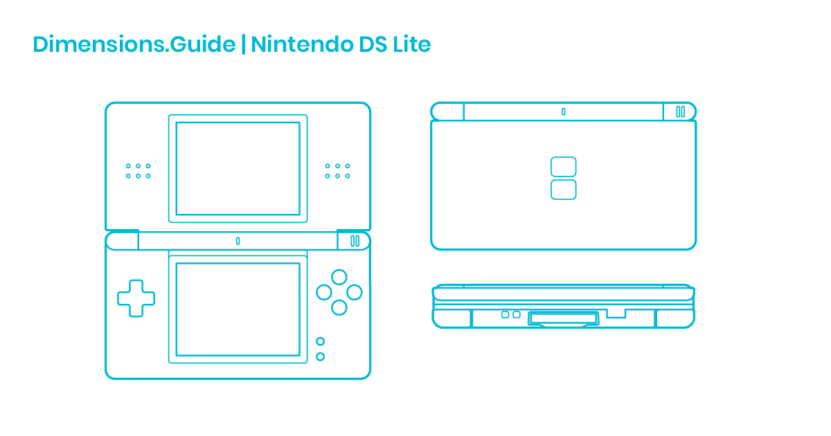 Nintendo DS Lite Dimensions & Drawings | Dimensions.com
