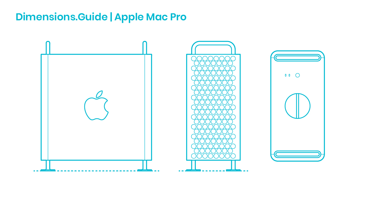 Apple Mac Pros Dimensions & Drawings | Dimensions.com