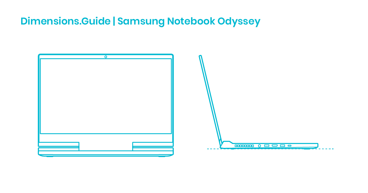 Samsung Notebook Odyssey (2019) Dimensions & Drawings | Dimensions.com