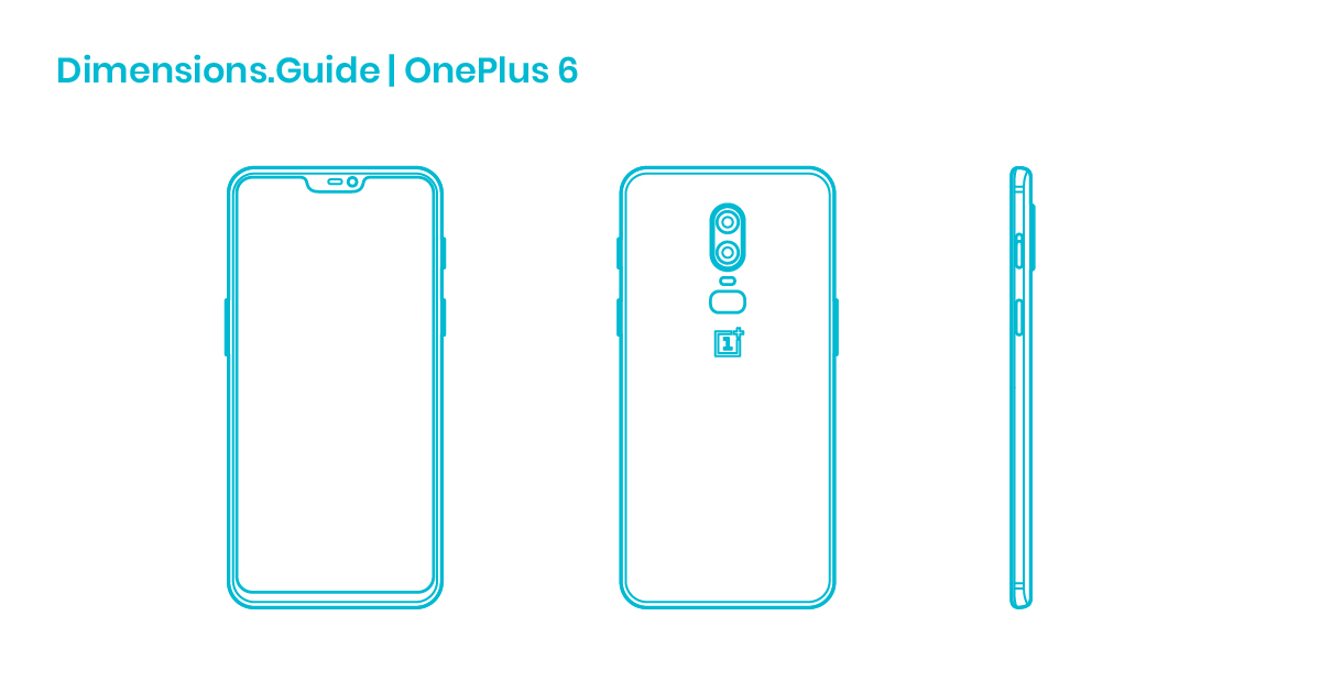 OnePlus 6 Dimensions & Drawings | Dimensions.com