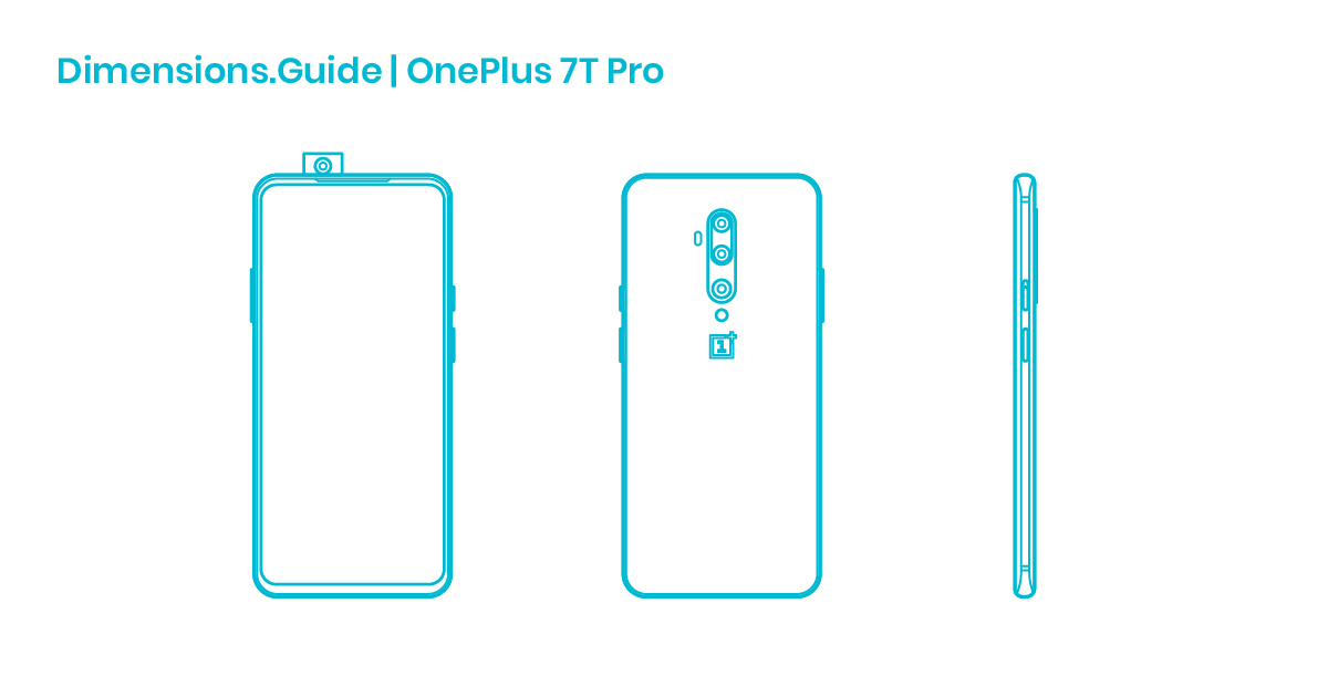 OnePlus 7T Pro Dimensions & Drawings | Dimensions.com