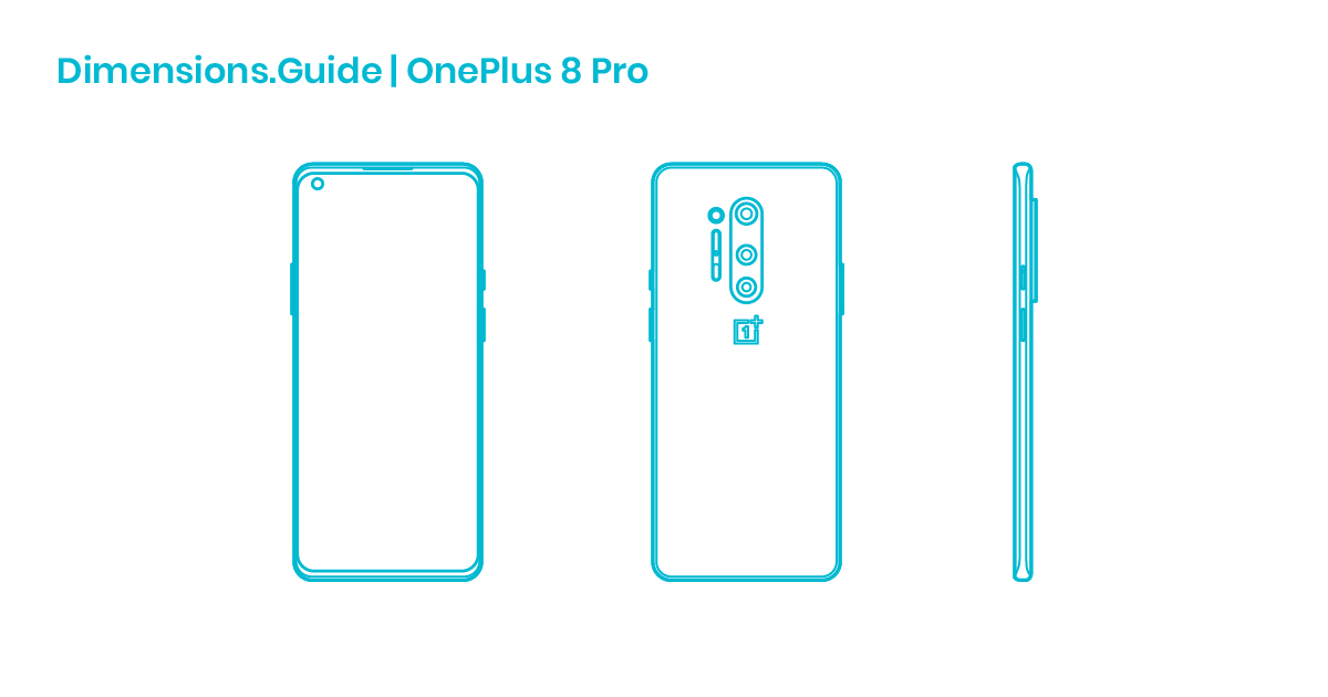 OnePlus 8 Pro Dimensions & Drawings | Dimensions.com