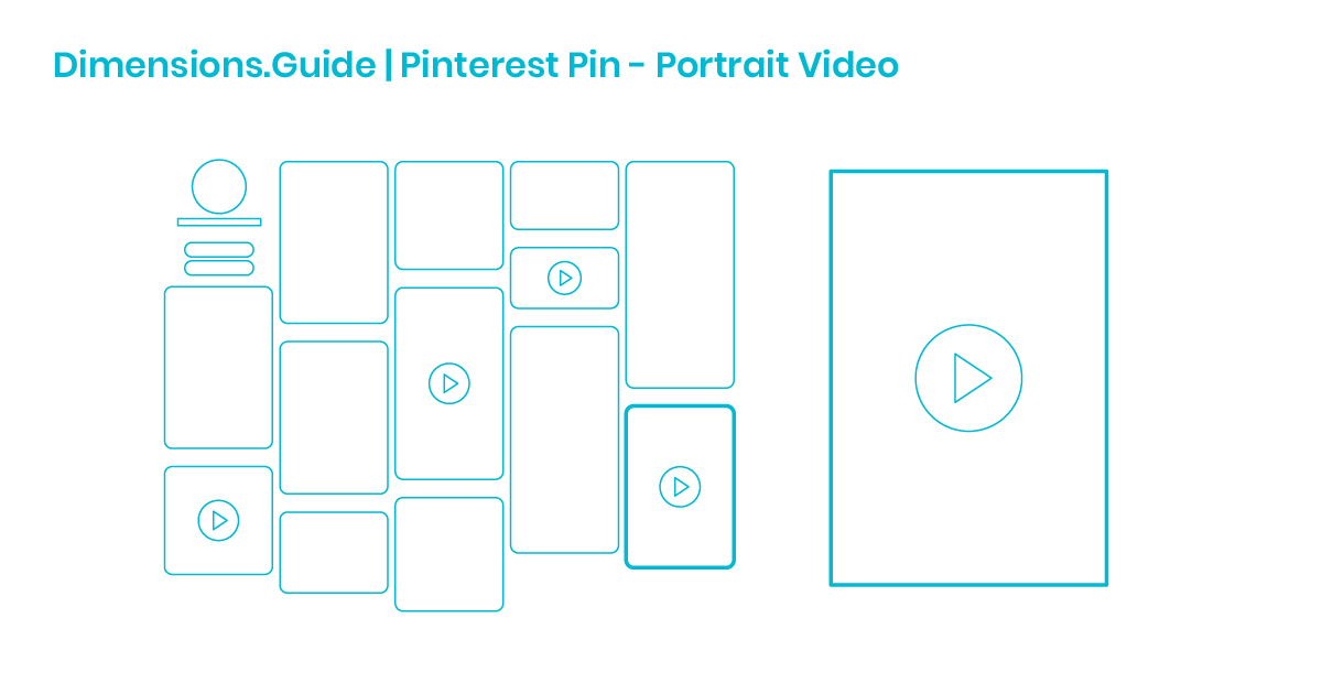 Pinterest Pin - Portrait Video Dimensions & Drawings | Dimensions.com
