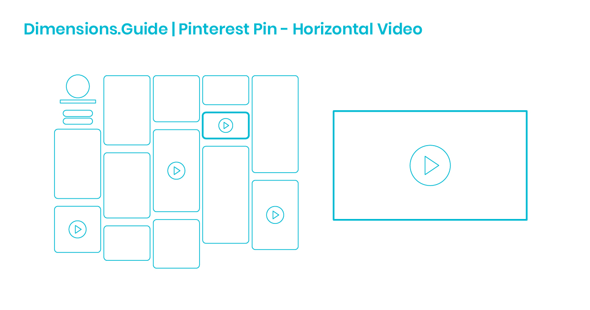 Pinterest Pin - Horizontal Video Dimensions & Drawings | Dimensions.com