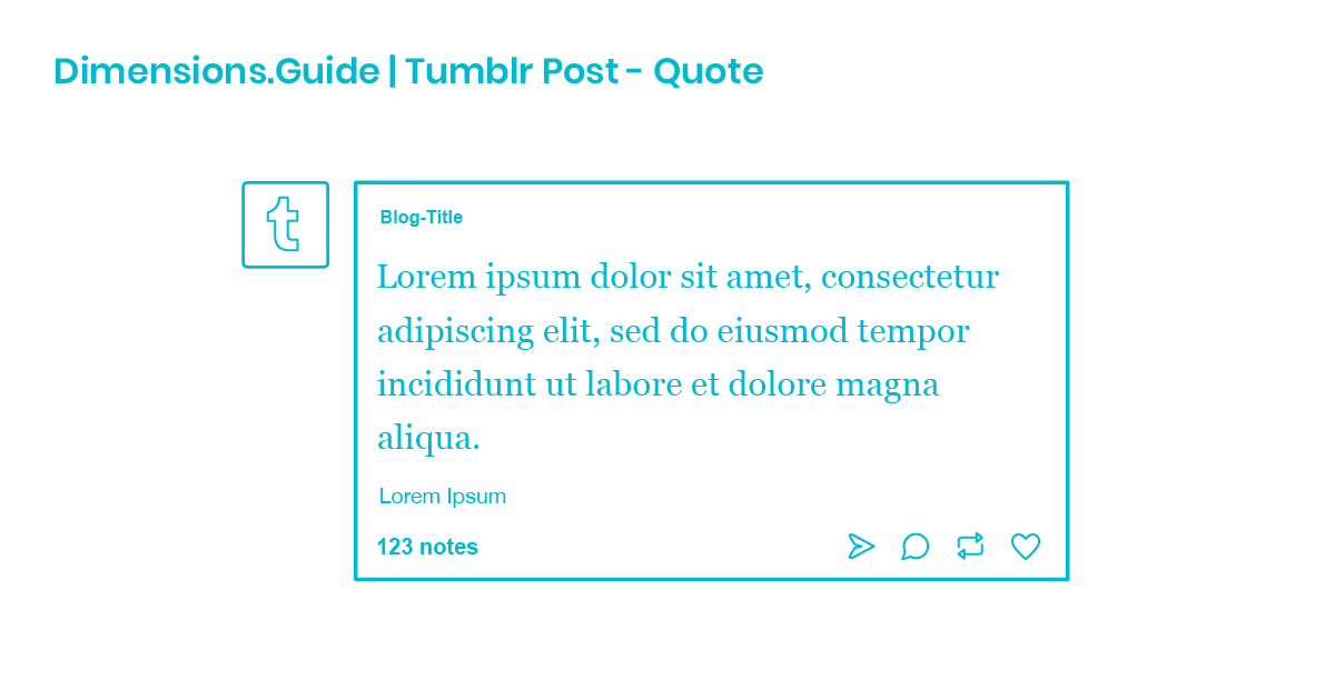 Tumblr Post - Quote Dimensions & Drawings | Dimensions.com