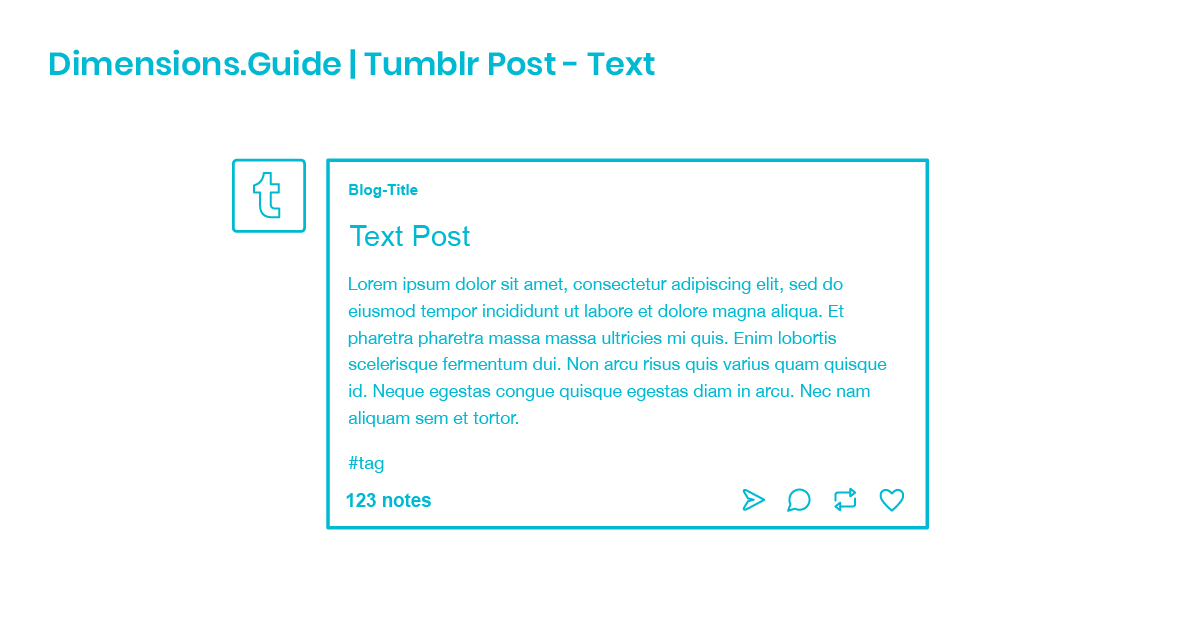 Tumblr Post - Text Dimensions & Drawings | Dimensions.com