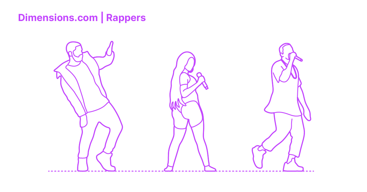 Rappers | Rap Dimensions & Drawings | Dimensions.com