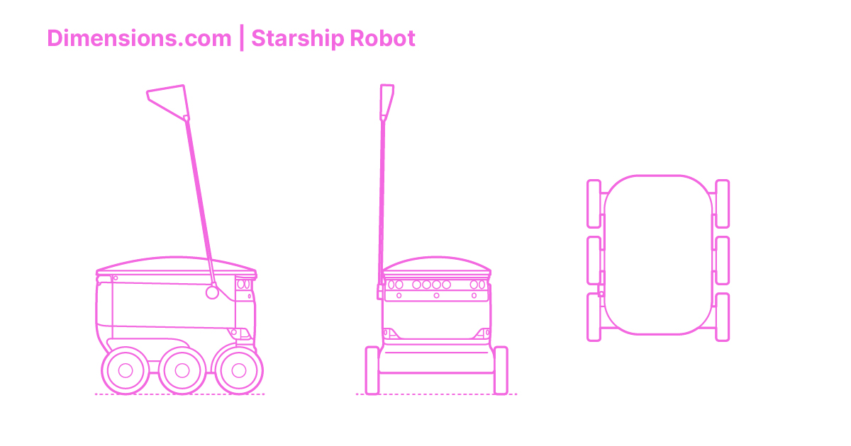 Starship Robot Dimensions & Drawings | Dimensions.com