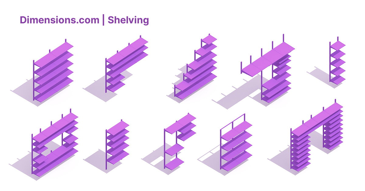 Shelves | Shelving Dimensions & Drawings | Dimensions.com