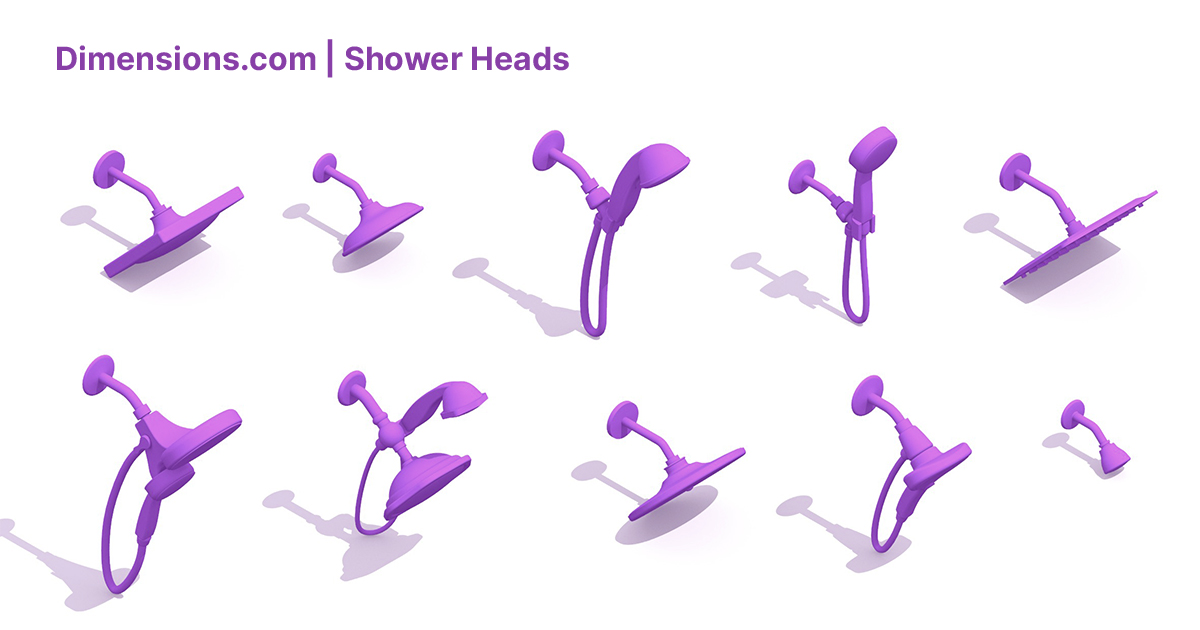 Shower Heads Dimensions & Drawings | Dimensions.com