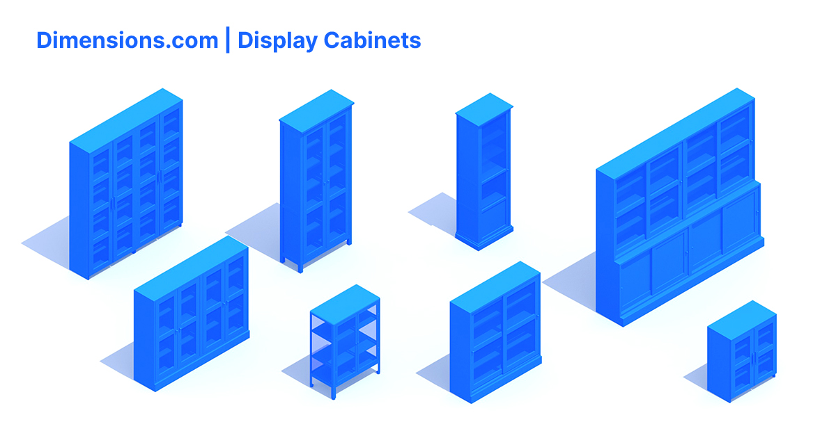 Display Cabinets Dimensions & Drawings | Dimensions.com
