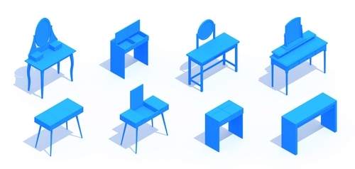 Makeup Vanities & Dressing Tables Dimensions & Drawings | Dimensions.com