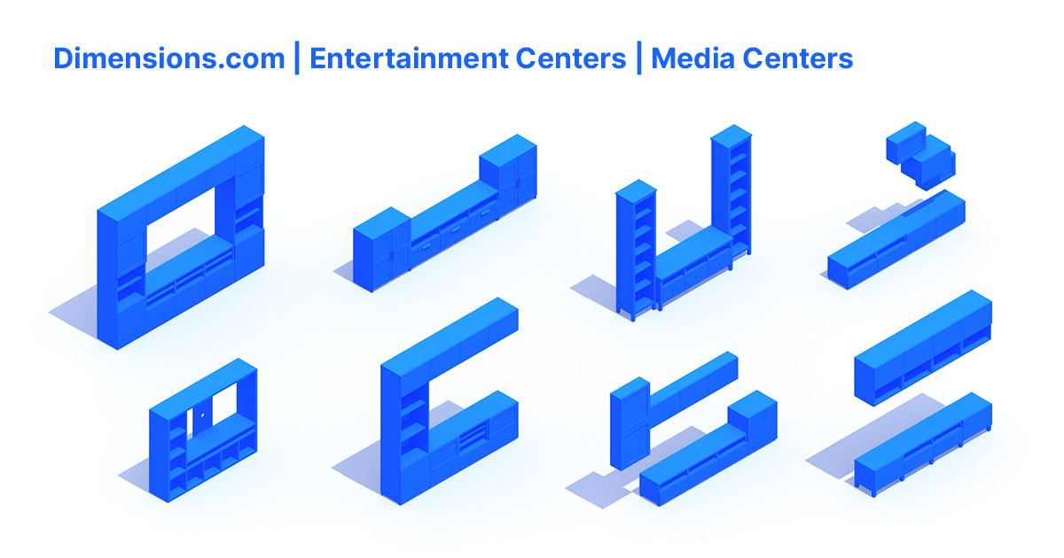 Entertainment Centers | Media Centers Dimensions & Drawings ...