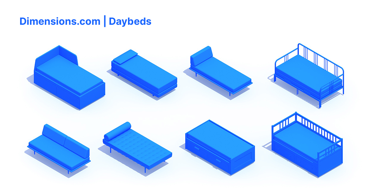 Daybeds Dimensions & Drawings | Dimensions.com
