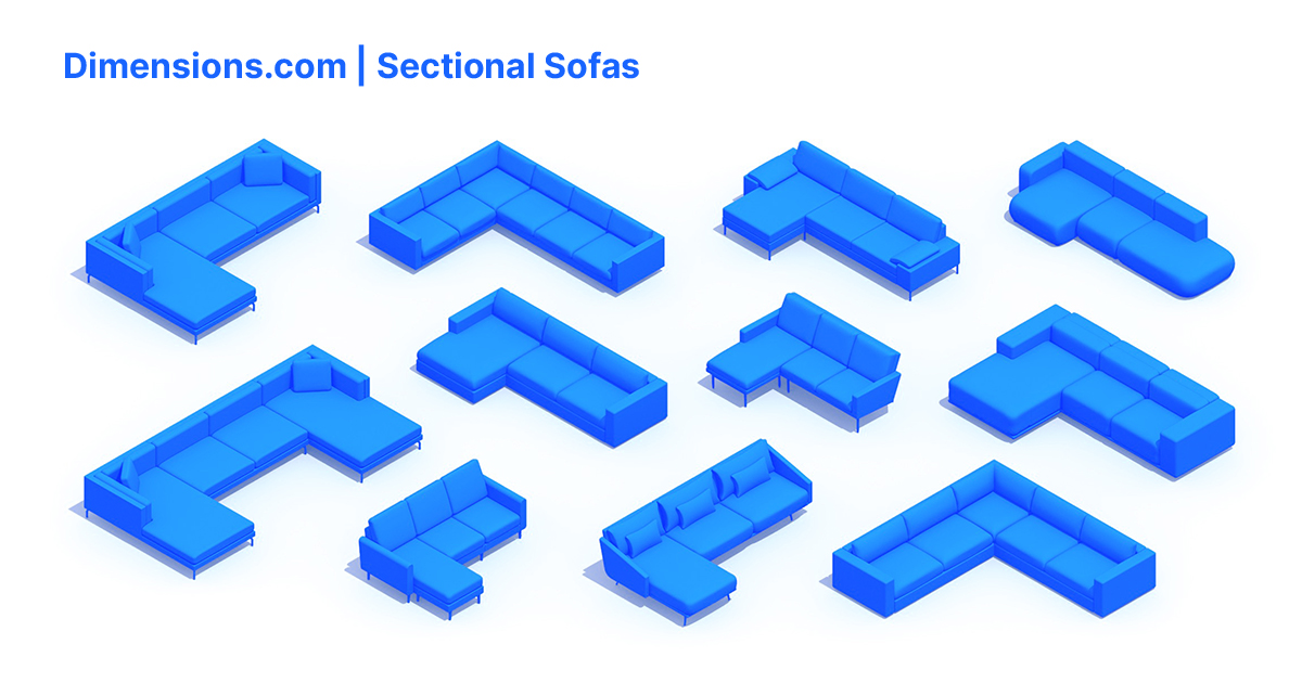 Sectional Sofas Dimensions & Drawings | Dimensions.com