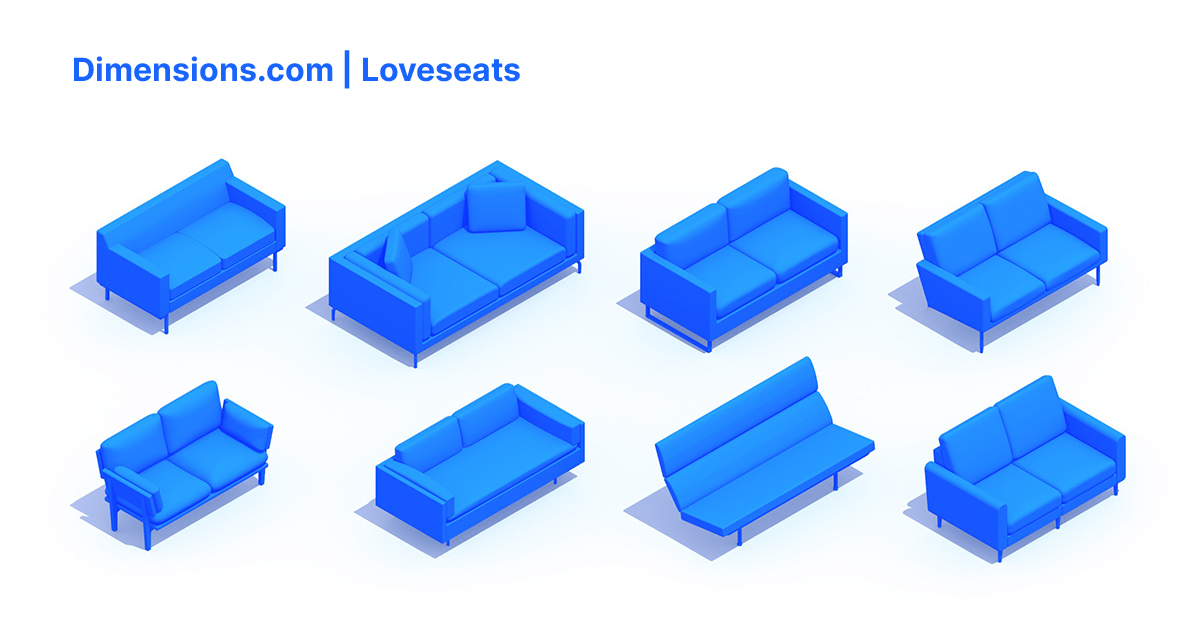 Loveseats Dimensions & Drawings | Dimensions.com
