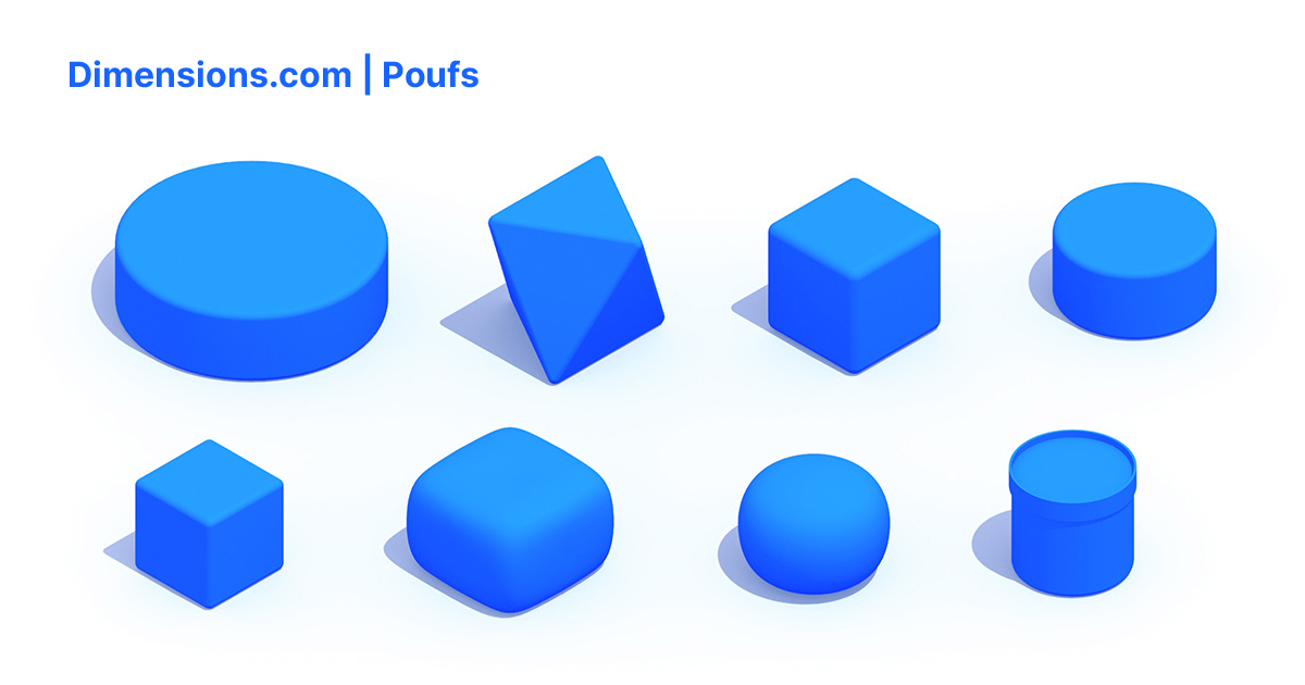 Poufs Dimensions & Drawings | Dimensions.com