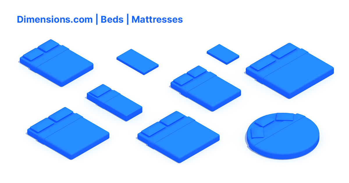 Beds & Mattresses Dimensions & Drawings | Dimensions.com