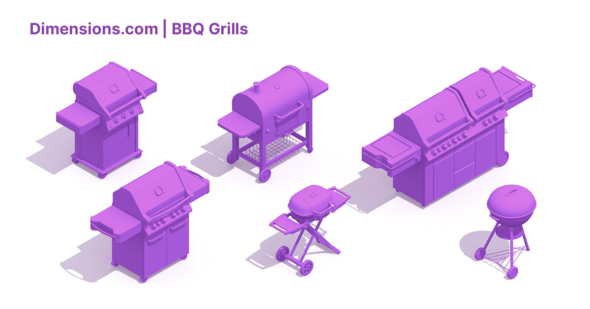 BBQ Grills | Barbecues Dimensions & Drawings | Dimensions.com