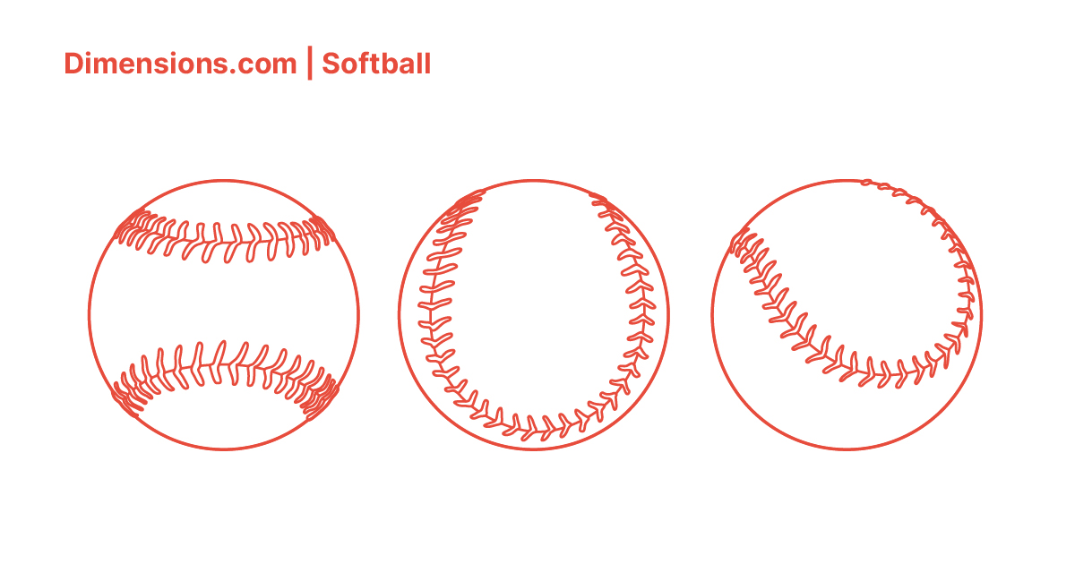 Softball Dimensions & Drawings | Dimensions.com