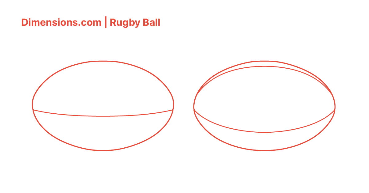 Rugby Ball Dimensions & Drawings | Dimensions.com