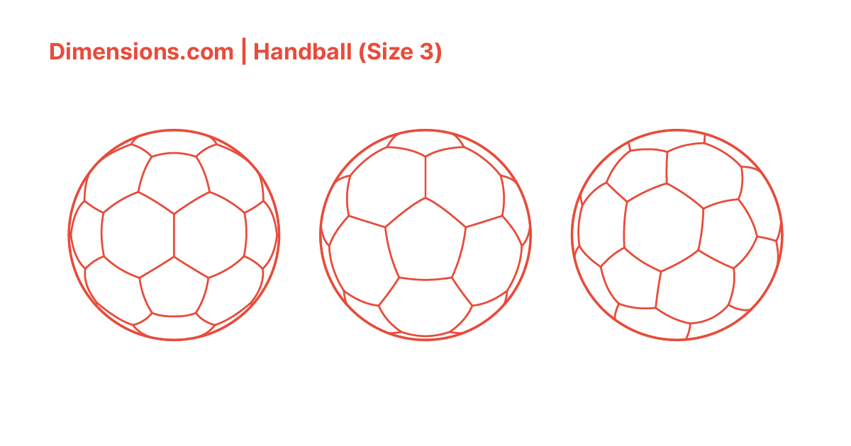 Handball - Size 3 Dimensions & Drawings | Dimensions.com