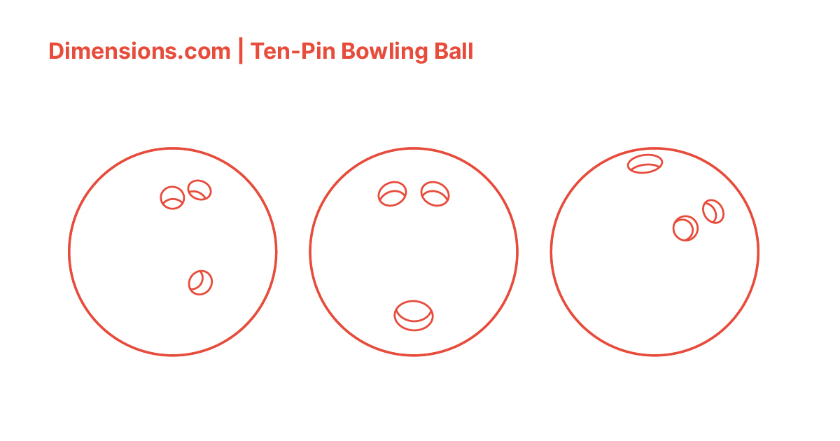 Bowling Ball - Ten-Pin Dimensions & Drawings | Dimensions.com