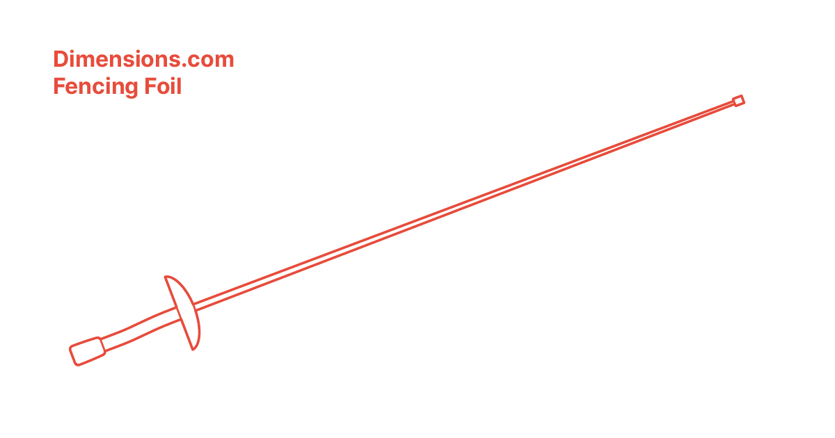Fencing Foil Dimensions & Drawings | Dimensions.com