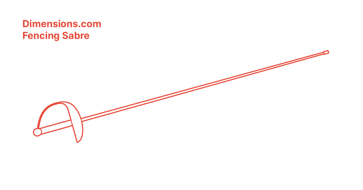 Fencing Sabre Dimensions & Drawings | Dimensions.com